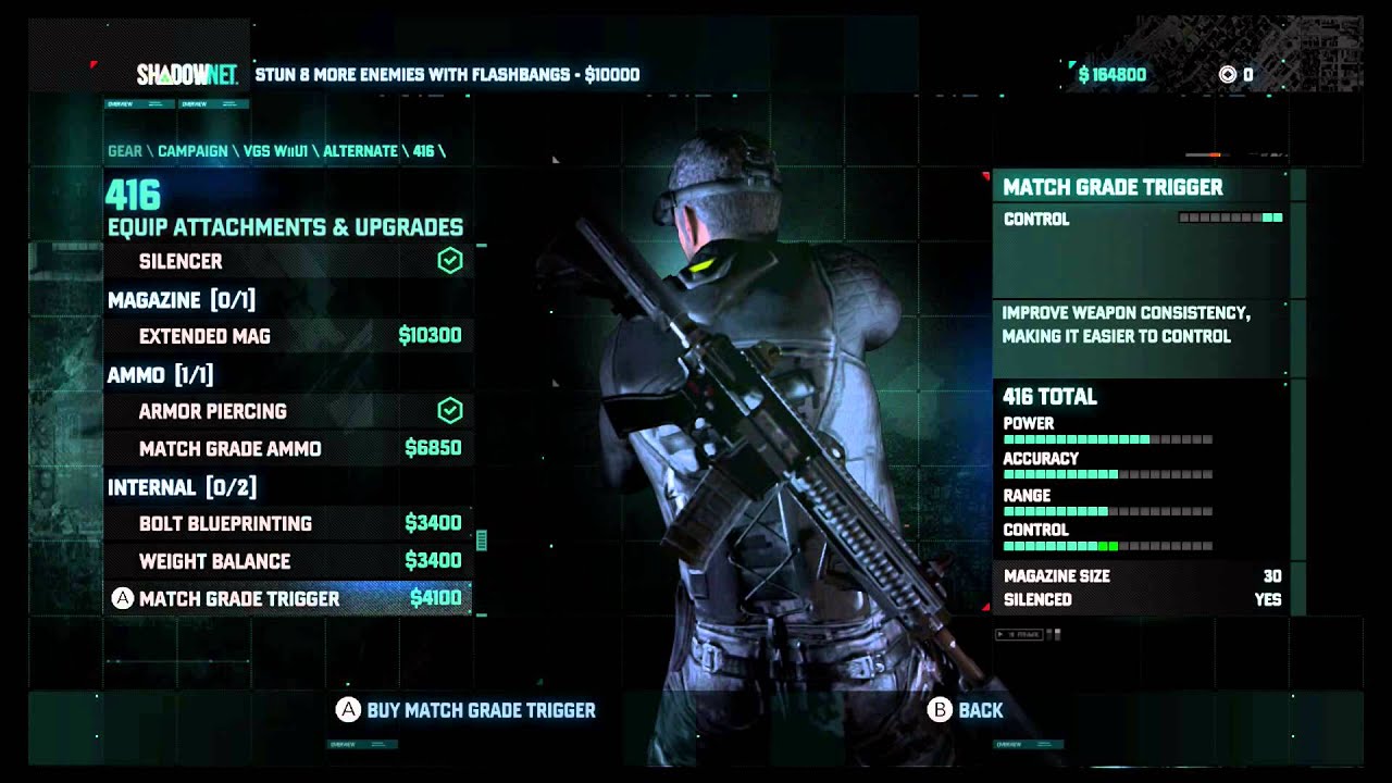 Splinter Cell: Blacklist - Proximity Shocker, 416 Silencer, Foregrip ...