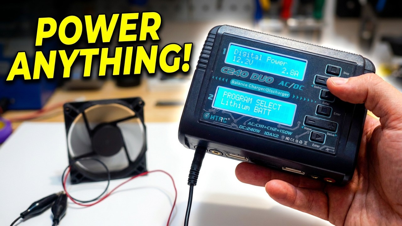 How to power a Fan using a Battery Charger? (HTRC C240 DUO, Extra ...