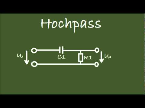 Hochpass mit Widerstand und Kondensator - YouTube