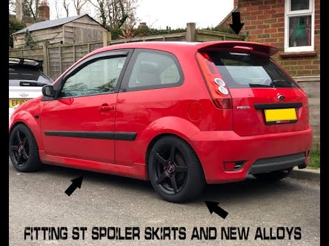 Fitting an ST150 spolier and sides skirts to my Mk6 Ford Fiesta - YouTube