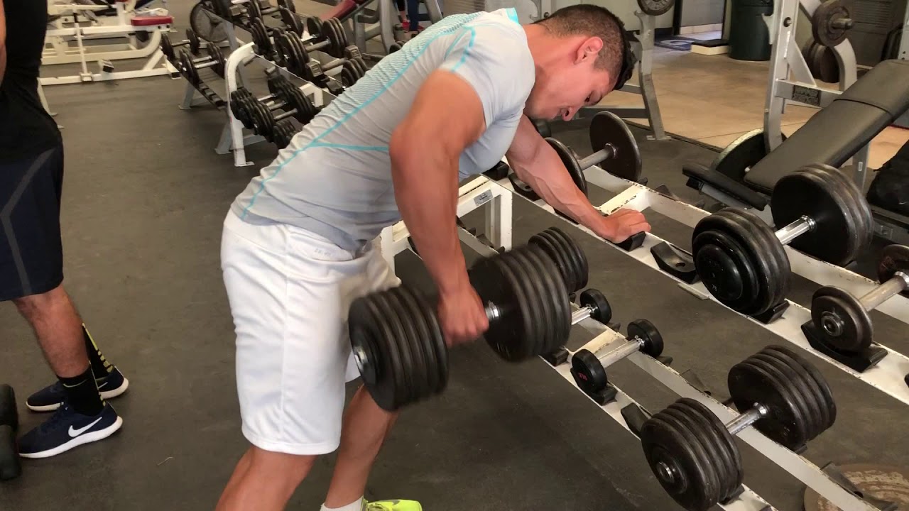 Remo individual con mancuernas - YouTube