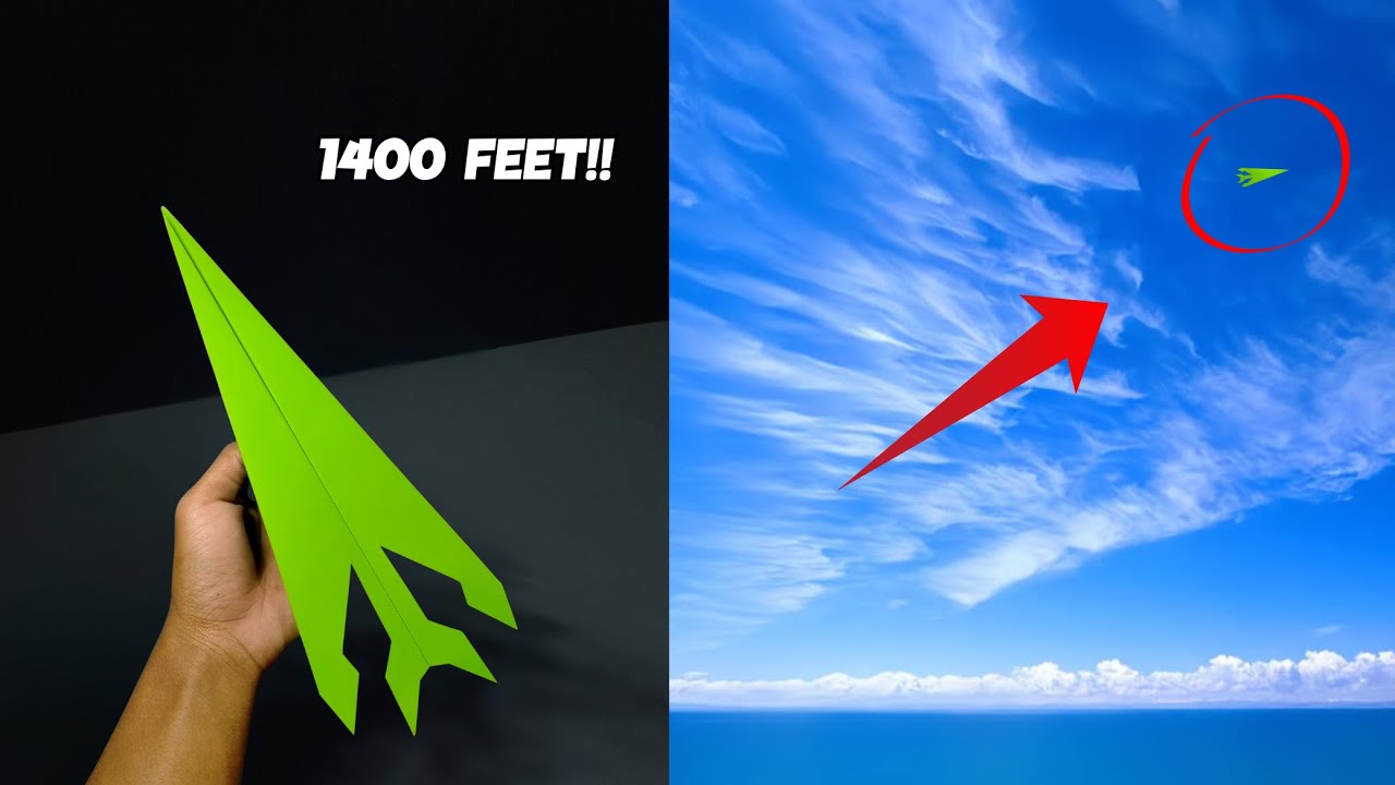 Epic Paper Airplane Design That Flies 1400 Feet Far! - YouTube