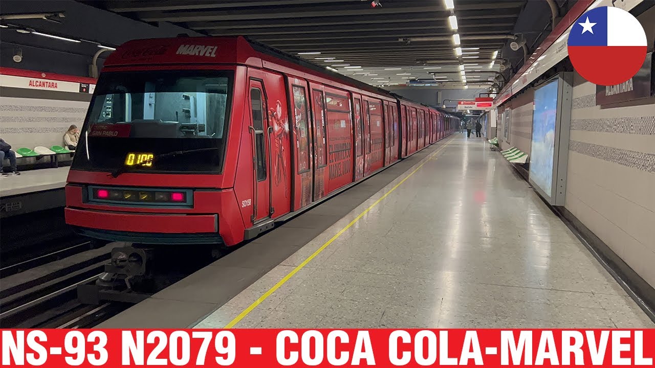 Metro De Santiago | NS-93 N2079 con publicidad de Coca Cola - Marvel - YouTube