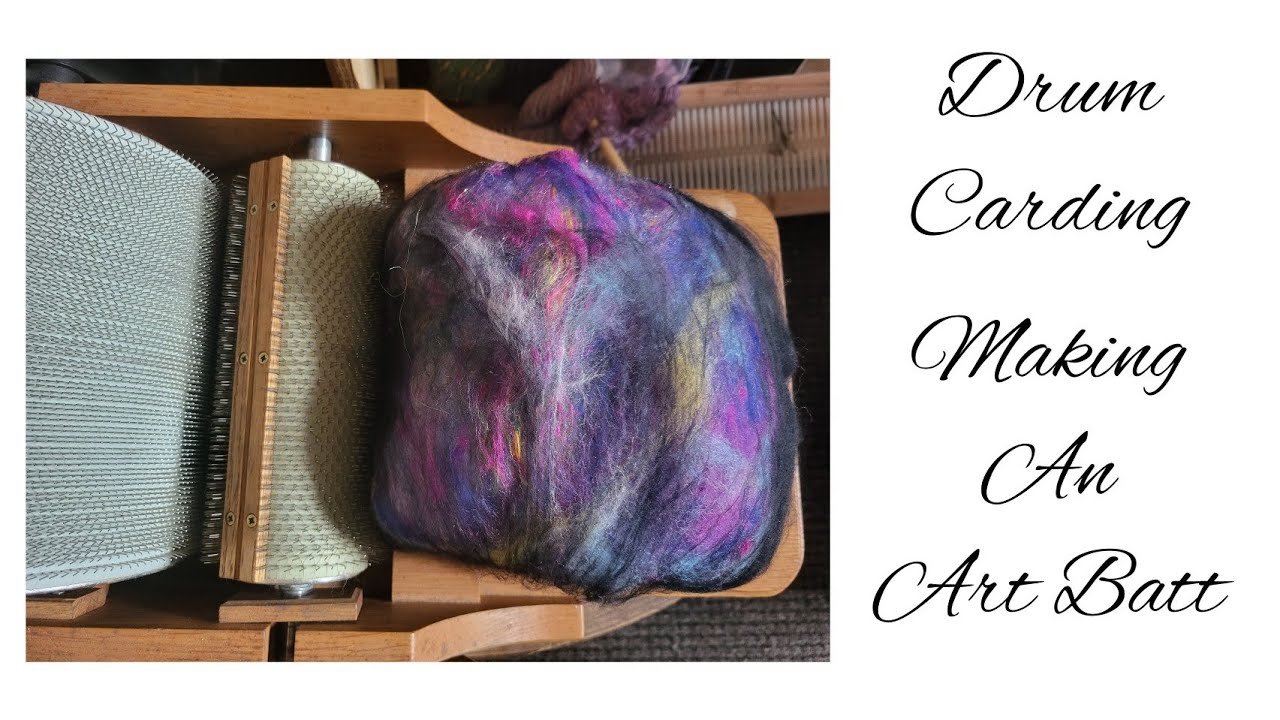 Drum Carding - Making an Art Batt - YouTube