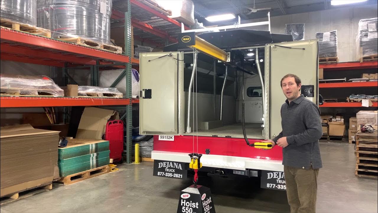 MAD Hoist with 1,100lbs capacity. Ideal for cargo vans, service bodies, and box body ...