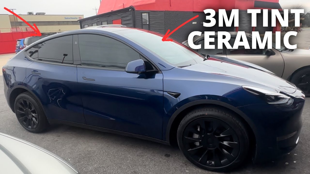 Clean 3M Ceramic Tesla Tint (Yes You Can Tint The Roof!) - YouTube