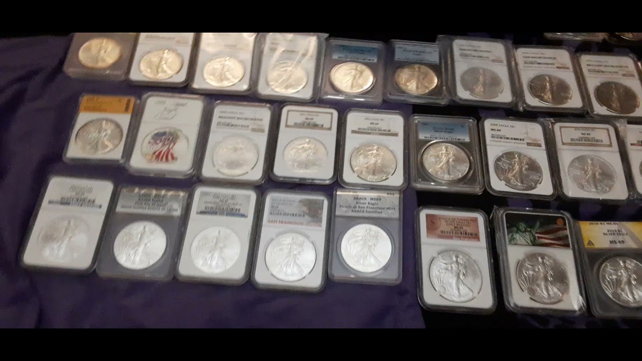 American silver Eagle Collection ,Dates :1986 -2021 - YouTube