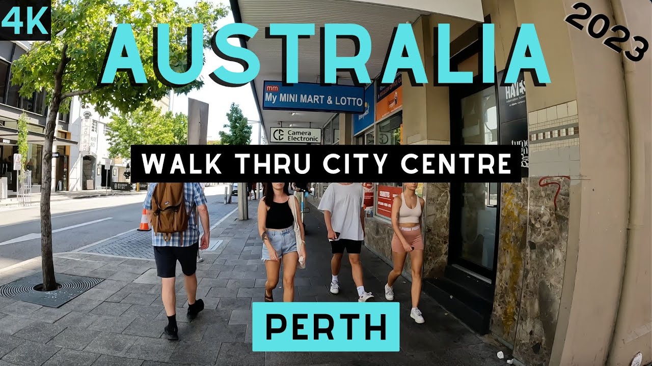 Perth (Australia) walk thru |4K| Barrack Street - YouTube