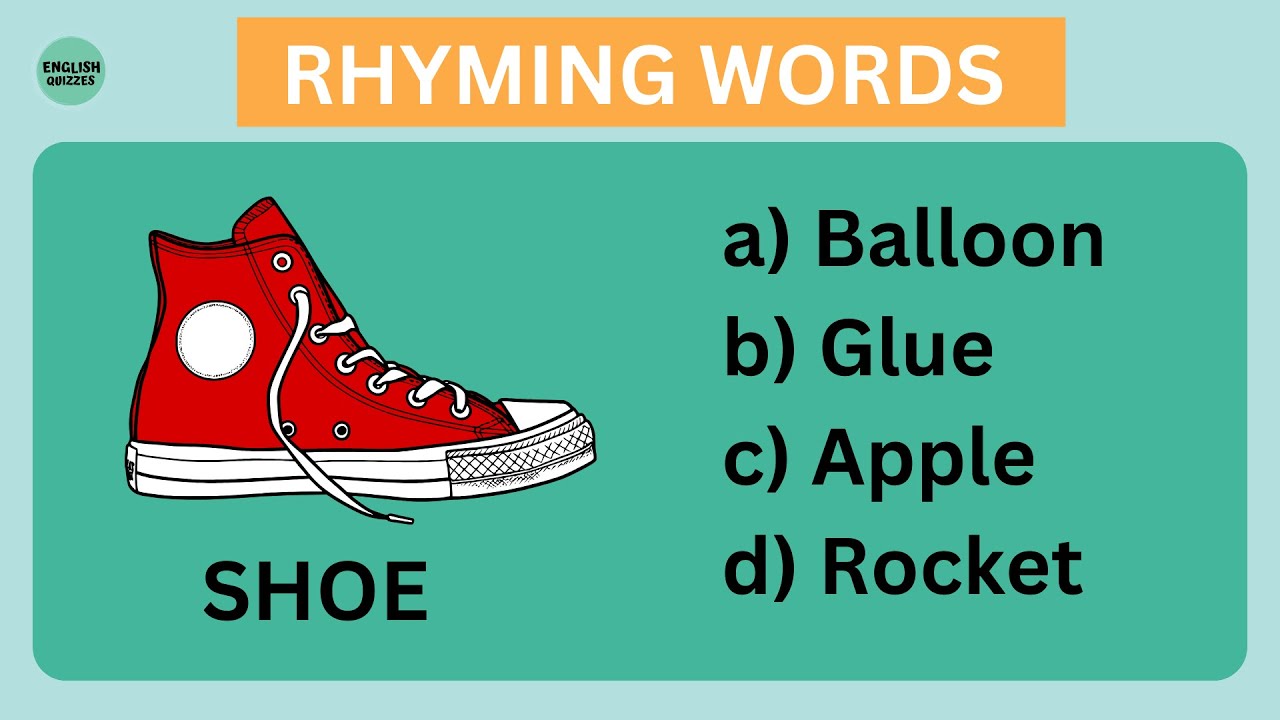Rhyming Words | Quiz Time | Vocabulary Challenge | English Quizzes ...