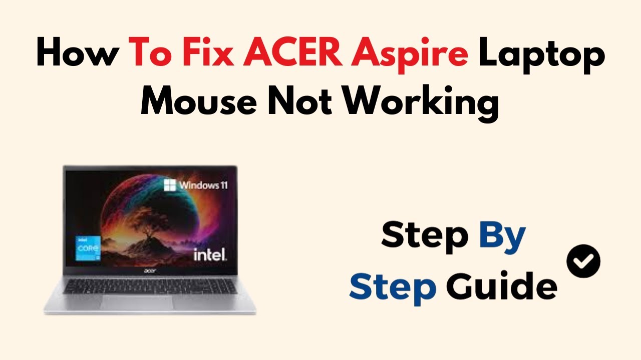 How To Fix ACER Aspire Laptop Mouse Not Working - YouTube