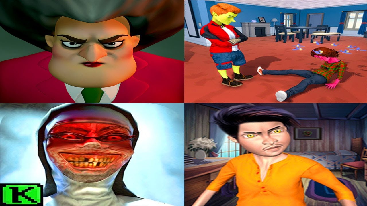 Scary Teacher 3D vs Scary Brother 3D vs Pranks Siblings Game vs Evil ...