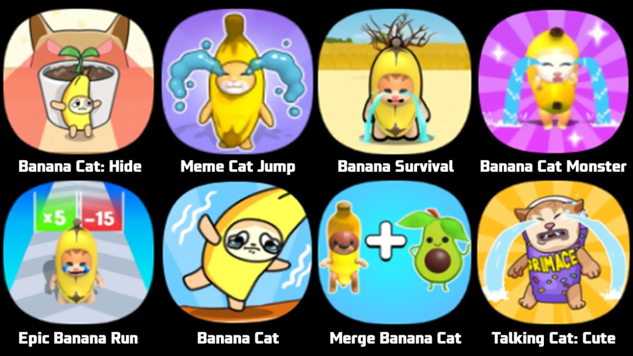 Banana Cat Hide And Seek, Meme Cat Jump, Banana Survival Master, Epic ...