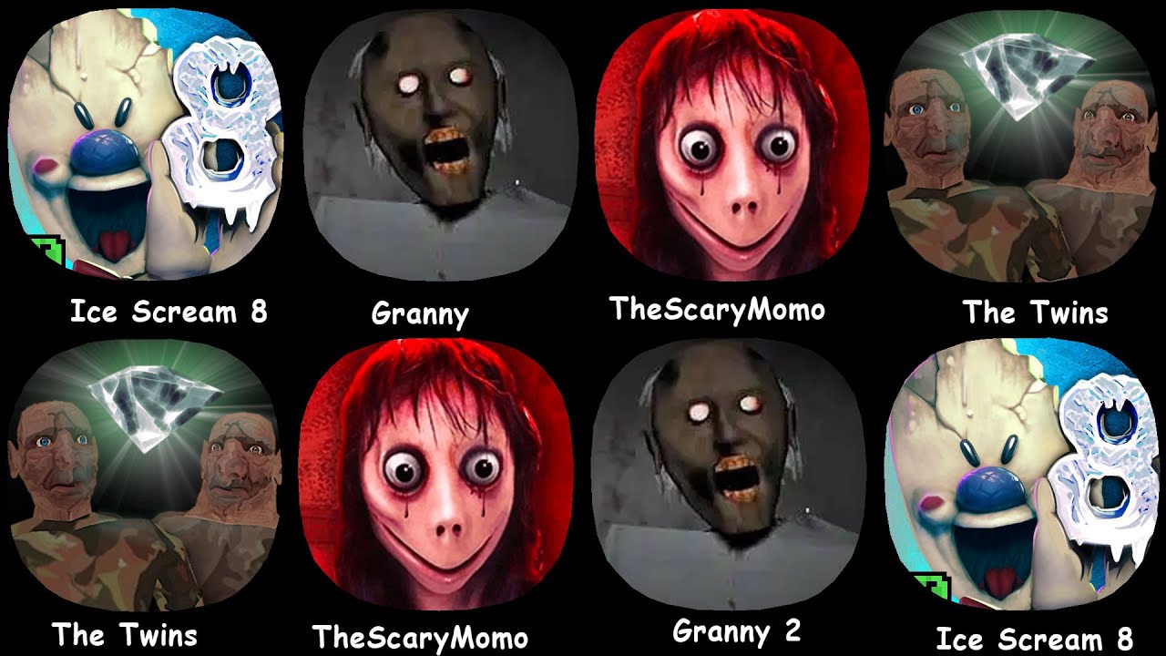 Ice Scream 8 , Granny 1, The Scary Momo, The Twins ............. - YouTube