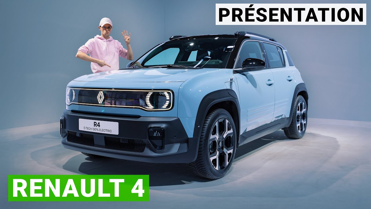 Renault 4 E-tech : voici la nouvelle 4L électrique, star du Mondial de Paris 2024 ! - YouTube
