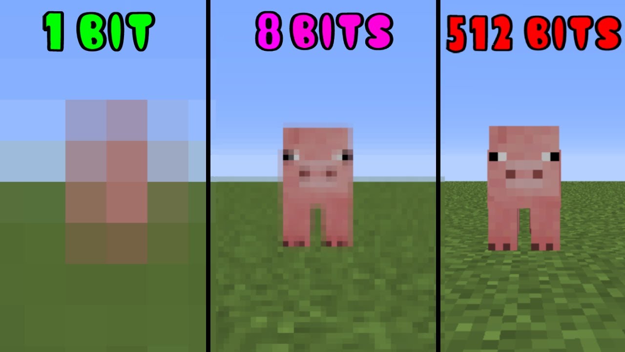 pig 1 bit 2 bit 4 bit 8 bit 16 bit 32 bit 64 bit 128 bits 256 bit 512 ...
