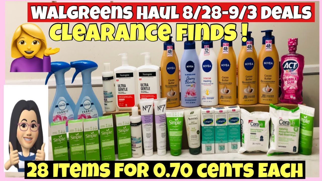WALGREENS COUPONING HAUL 8/28-9/03 DEALS /WALGREENS CLEARANCE FINDS ...