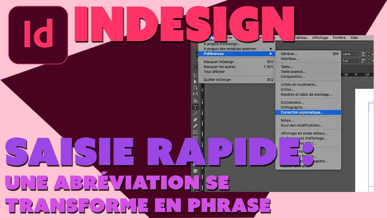 Indesign - Astuce - Taper une abréviation et obtenir une formule de ...