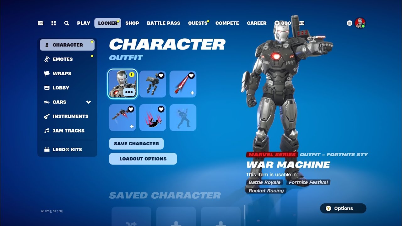 The Best Combos For The New "War Machine" Skin!! - YouTube