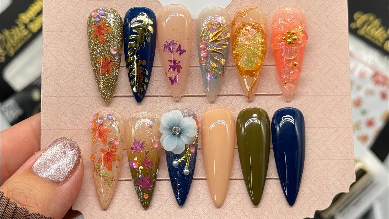 Let’s Create Encapsulated Maple Leaves, Ombré Nail Art with Glitz’s ...