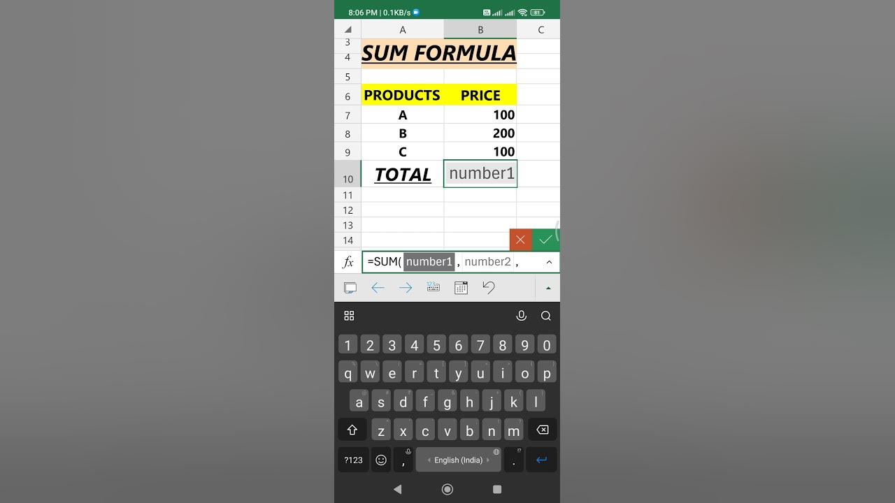 Excel Sum Formula Excel Excelformula Vlookup Exceltricks Exceleducation Youtube