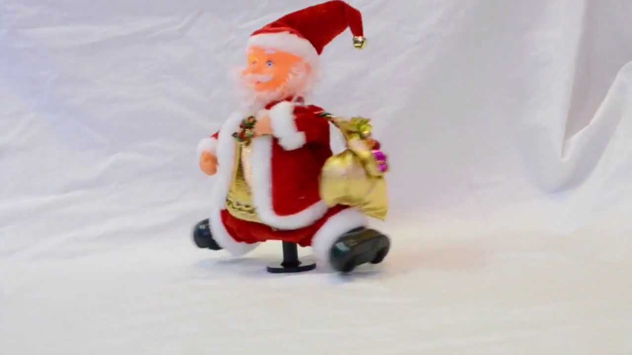 Merry Xmas Spinning Dancing Santa Musical Led Flashing Light Christmas ...