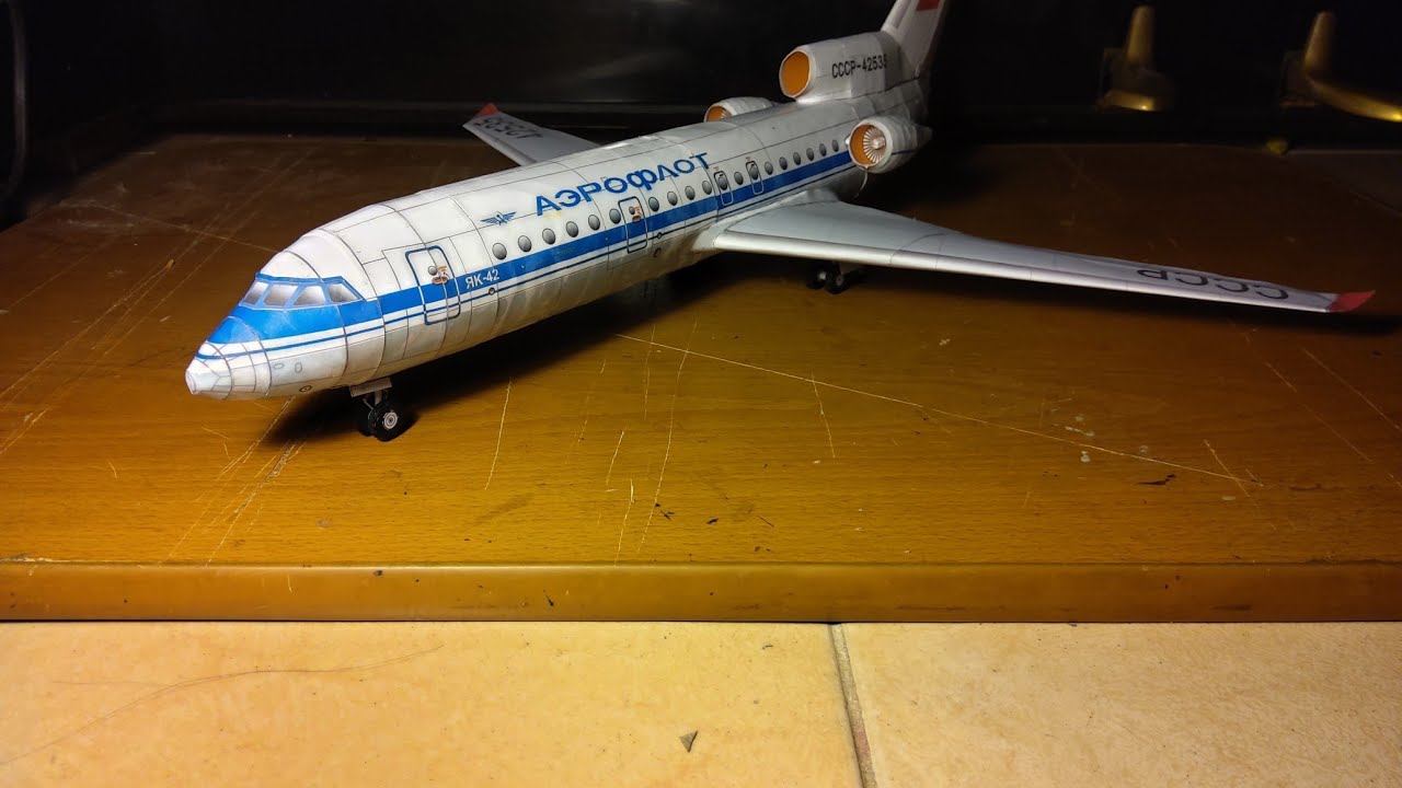 Yak-42D Aeroflot papercraft | Scale: 1:72 - YouTube