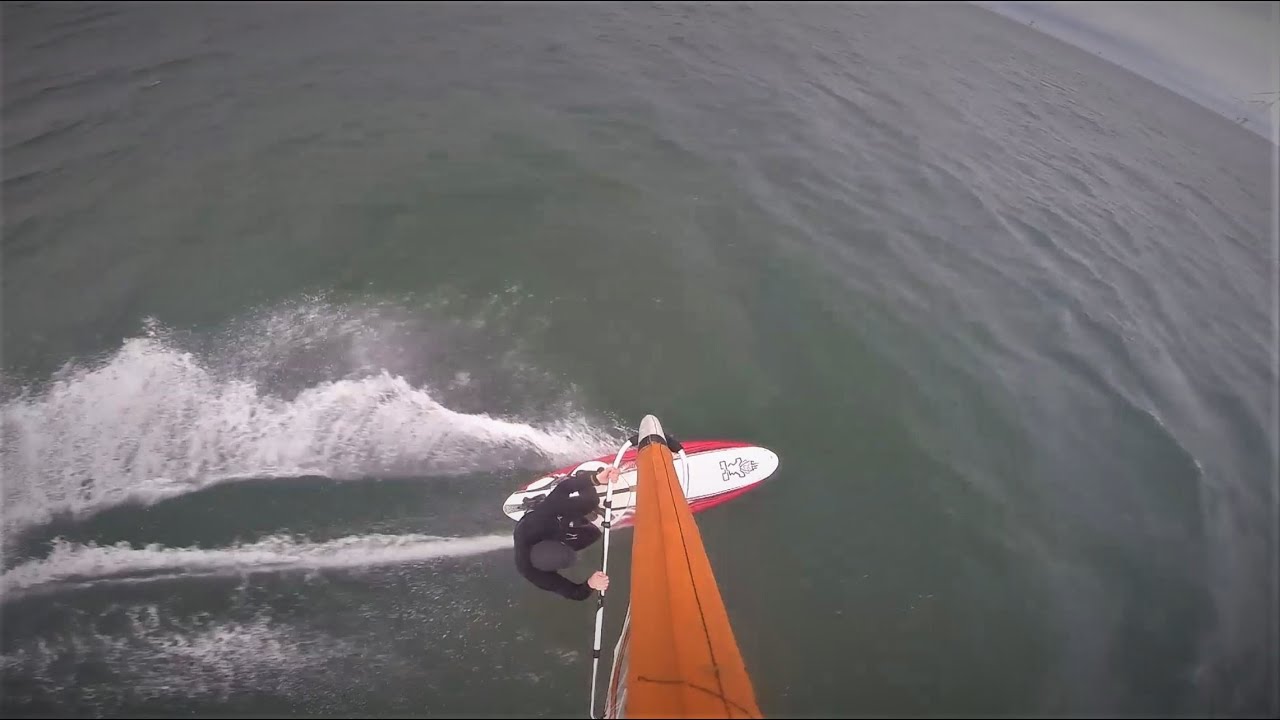 Winter windsurfing in Redcar @ Majuba Beach - YouTube