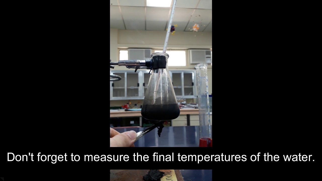 Enthalpy change experiment - YouTube