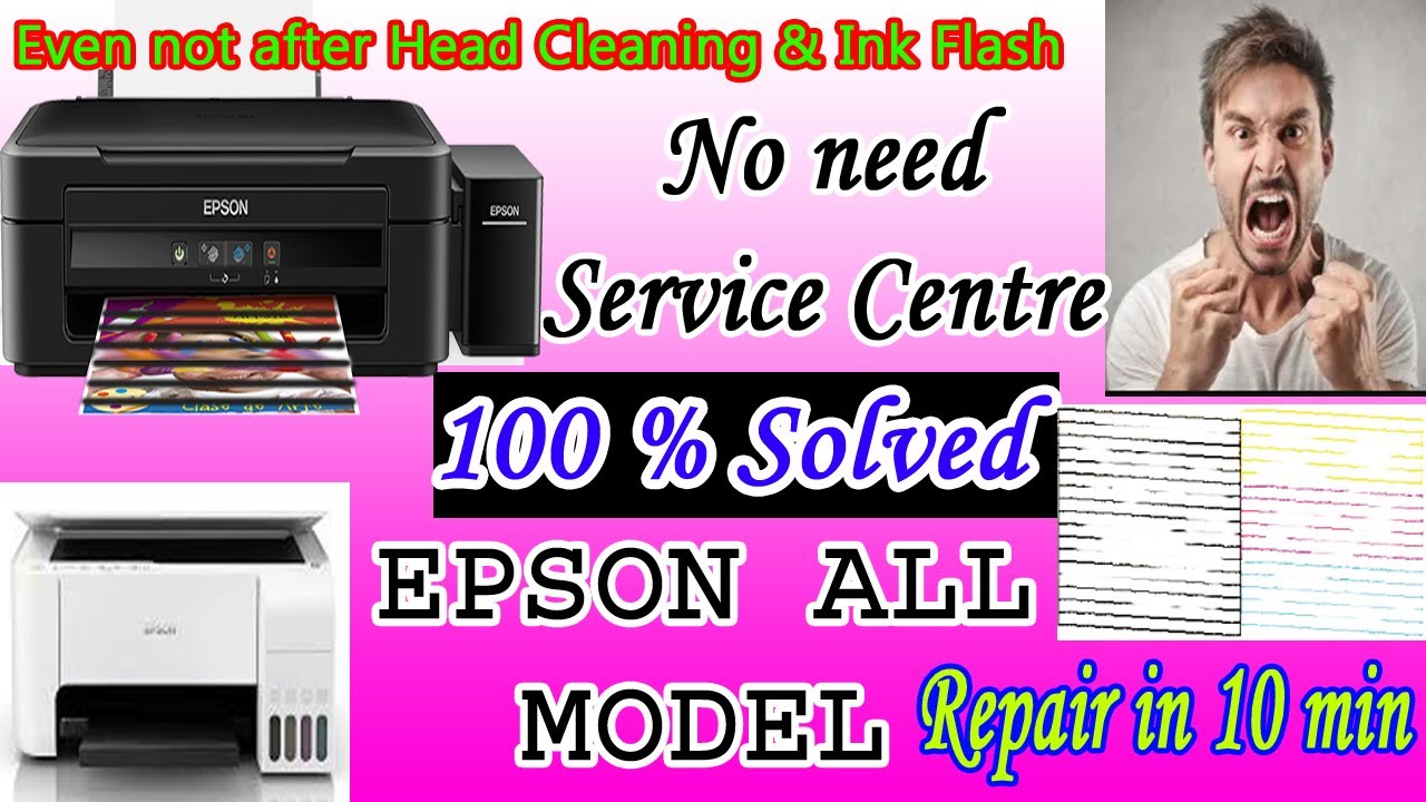 How to repair Epson printer | Epson blank page print | Epson L380 head ...