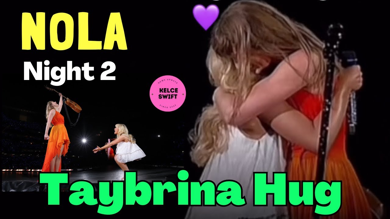 The MOMENT Taylor Swift HUGS Sabrina Carpenter after Surprise Song at ...