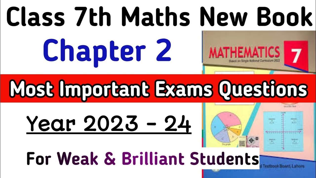 Class 7 Maths Most Important Exams Questions | Class 7 Maths New Book ...