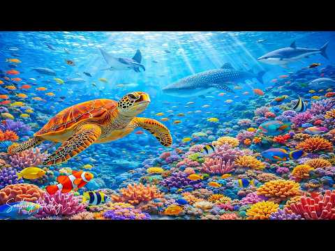 Rahatlamak için En İyi 4K Akvaryum 🐠 Aşırı Düşünmeyi Bırakın, Stres Giderici Müzik, Uyku Müziği