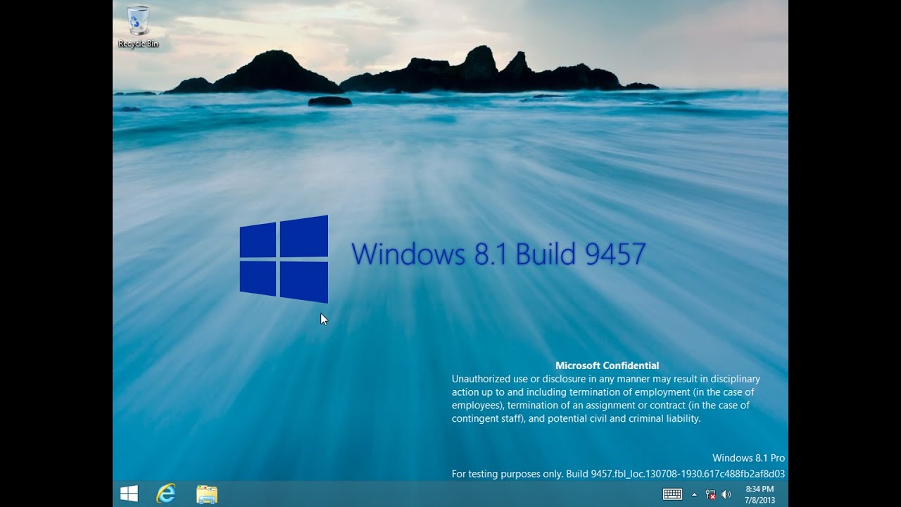 Taking a look at Windows 8.1 Build 9457 - YouTube