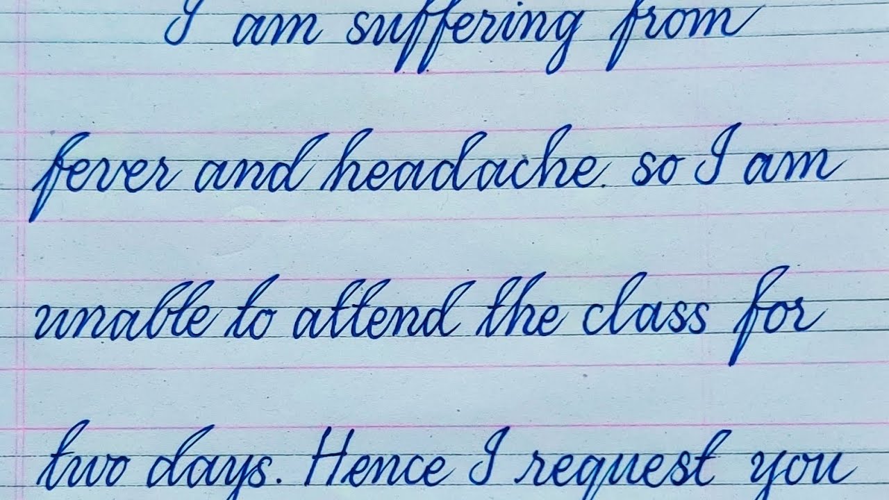 BEST LEAVE LETTER IN THE WORLD// PERFECT LEAVE APPLICATION IN SIMPLE ...