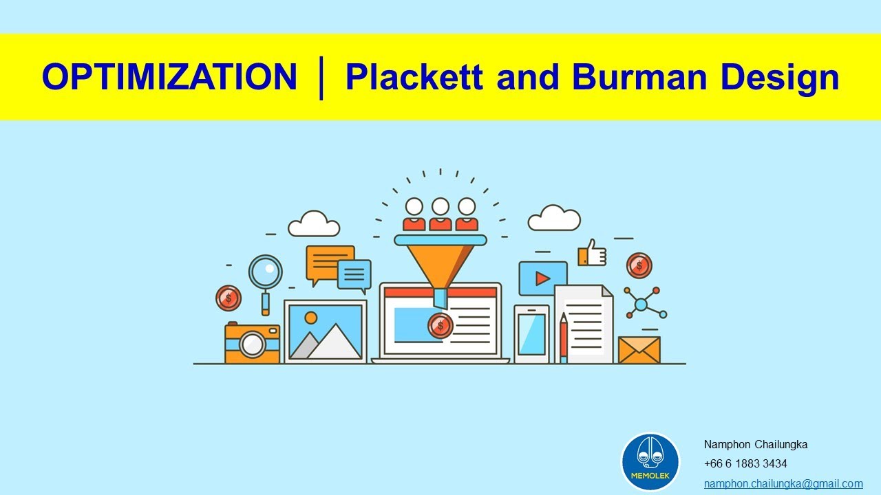 OPTIMIZATION | Plackett and Burman Design | 21 November 2018 - YouTube