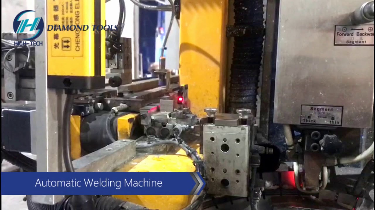 Automatic Welding Diamond Segments in Factory - YouTube