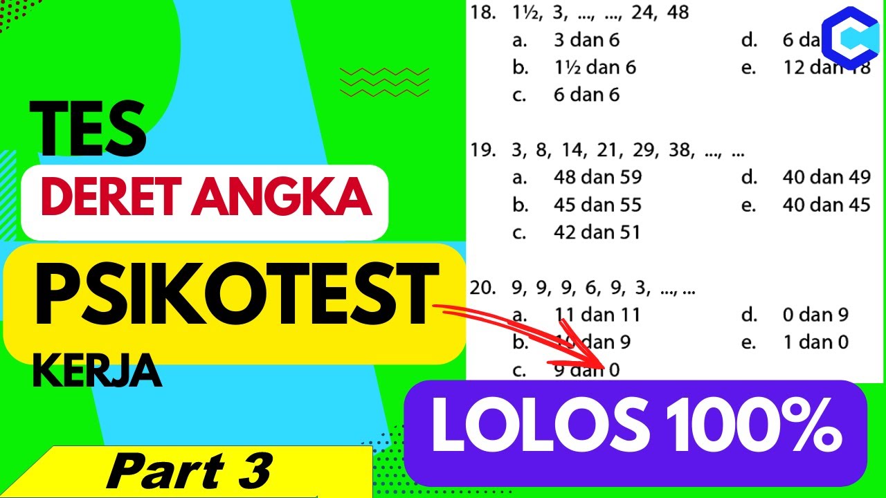 Psikotes kerja - Tes deret angka Part 3 #psikoteskerja #teskerja # ...