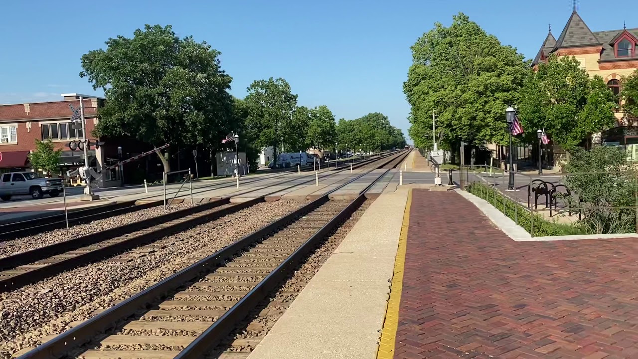 Outbound Doubleheaded Metra 112 and 194 Express Passing Riverside IL - YouTube