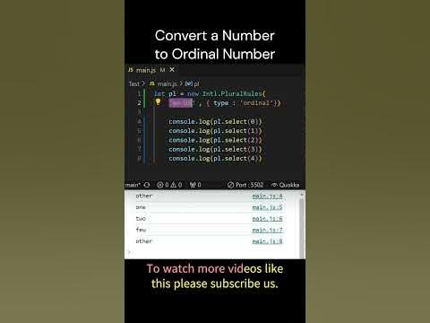 Interview Challenge # 113 || How to convert number to ordinal number in JS #javascript #shorts ...