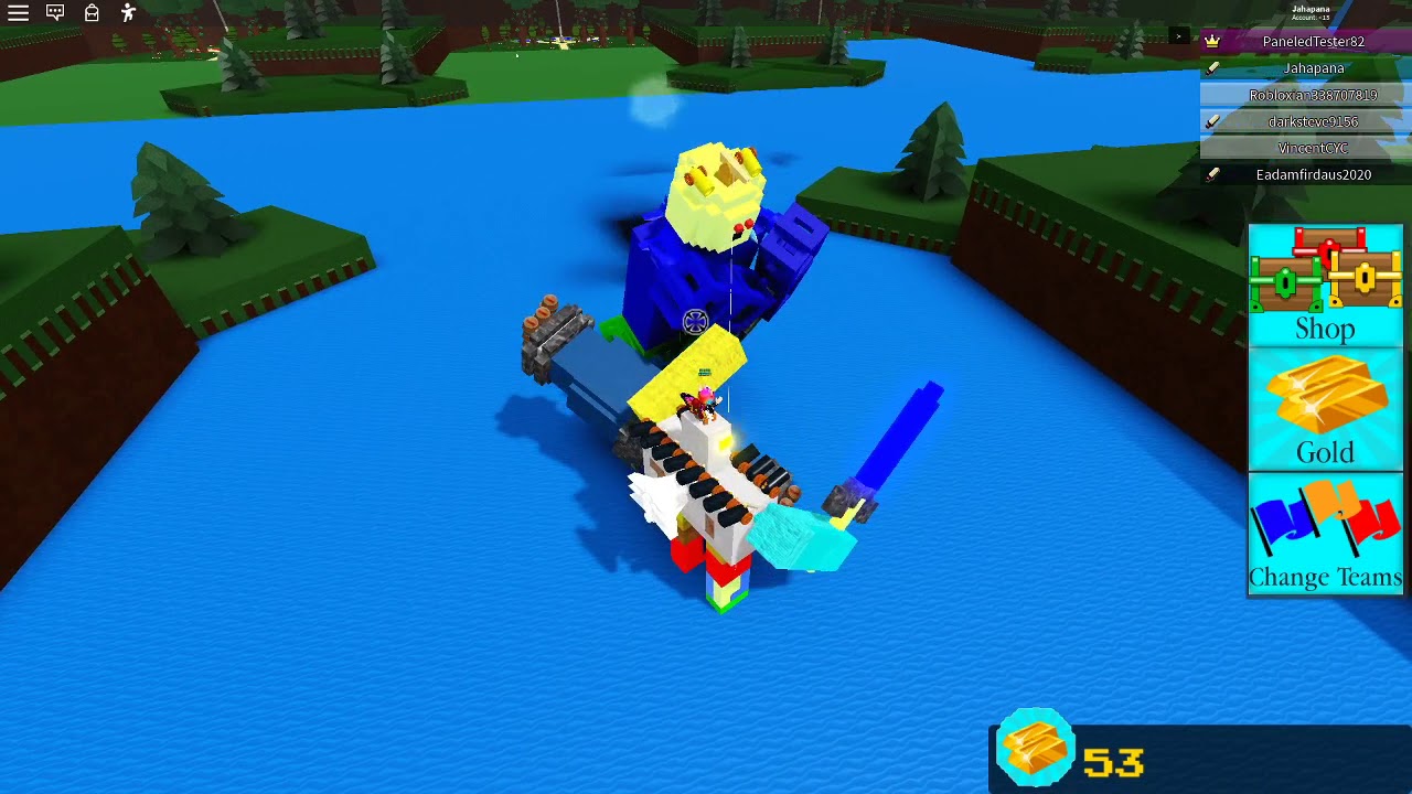 Build a boat! huge hammer noob mech vs my mech !? - YouTube