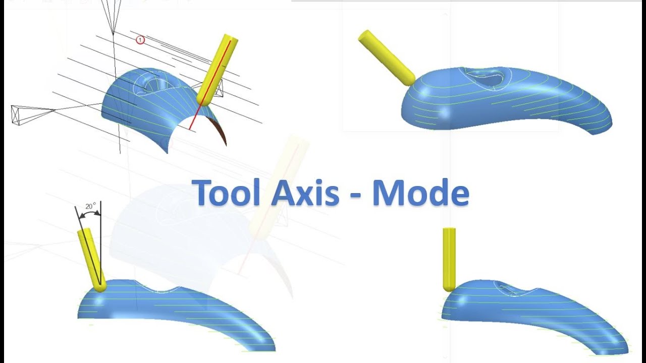 Autodesk Powermill 5 Axis Mode Tool Axis Definition Youtube