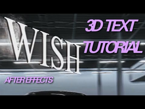 3D TEXT TUTORIAL | AFTER EFFECTS - YouTube