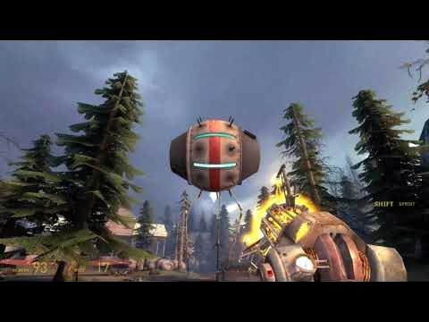 Attacking strider with disarmed Magnusson Device -- Half-Life 2: Episode Two - YouTube