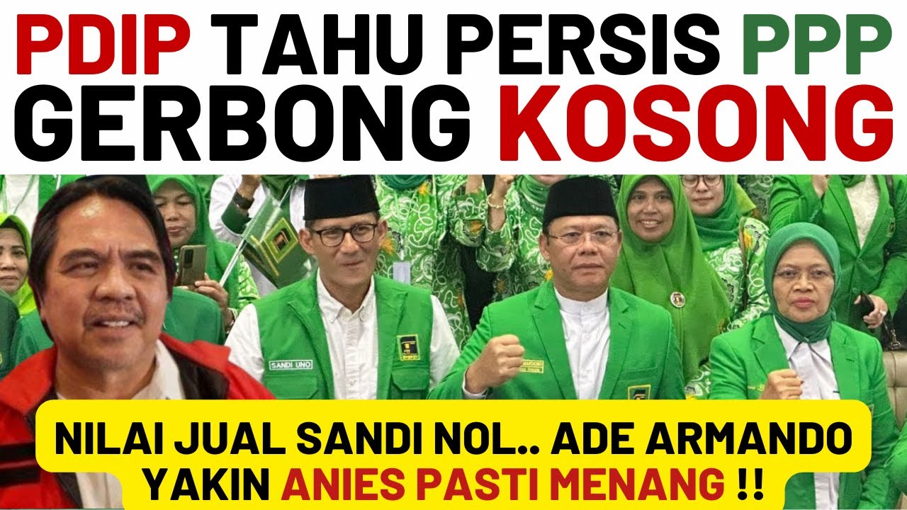 MENYAKITKAN.. !! PDIP PERSILAKAN PPP CABUT DARI KOALISI !!! MEREKA TAHU, ARUS BAWAH PPP YA KE ...