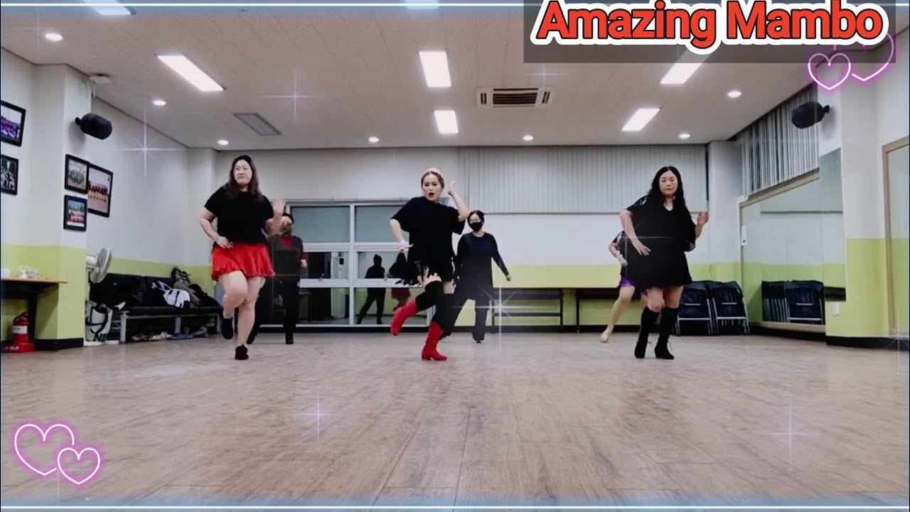 Amazing Mambo Line Dance/Beginner/어메이징 맘보 라인댄스/생극 라인댄스(초급반) - YouTube