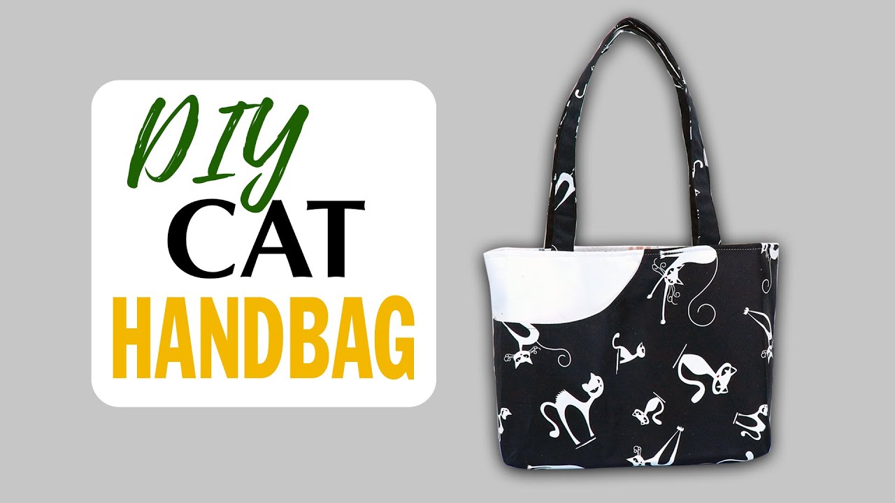 DIY How to sew a super cute cat handbag in just 10 minutes - YouTube