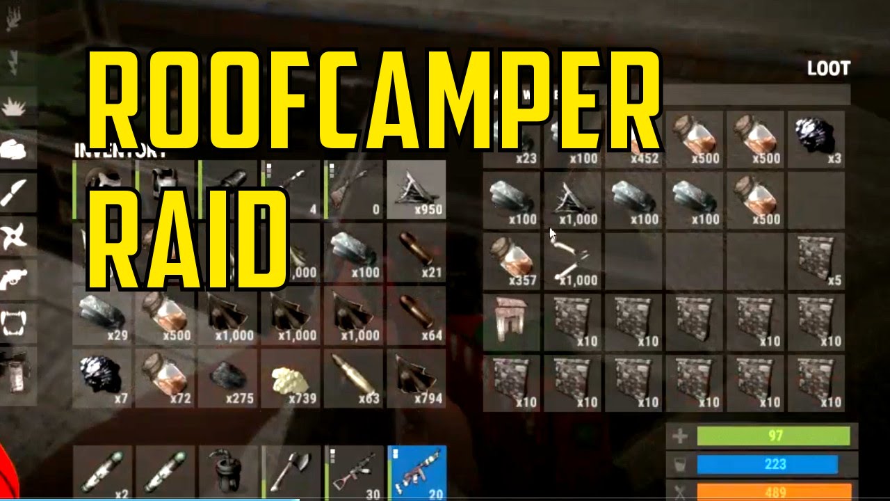 Rust | Raiding a Roofcamping Scumbag - YouTube