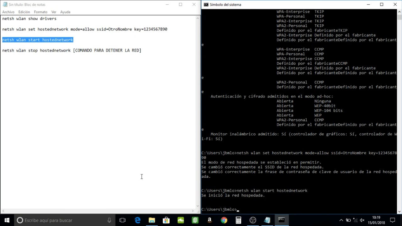 How to create an ad hoc network in Windows 10 - YouTube