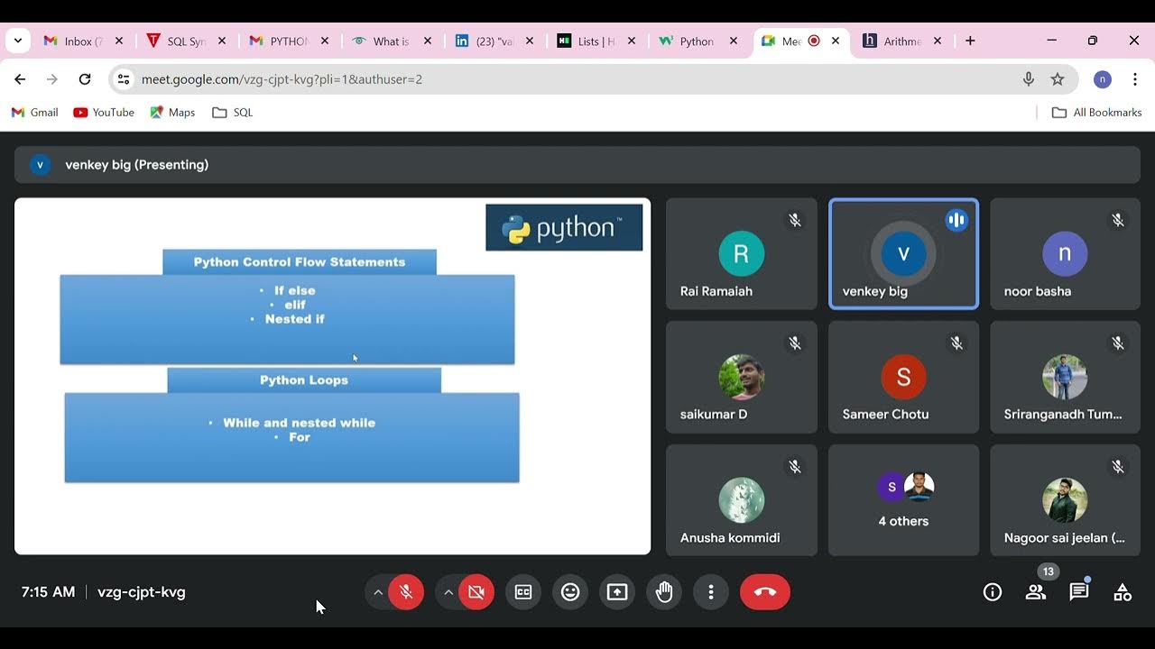 Python For Data Engineering | Session 10 | ControlFlowStatements & WhileLoop - YouTube