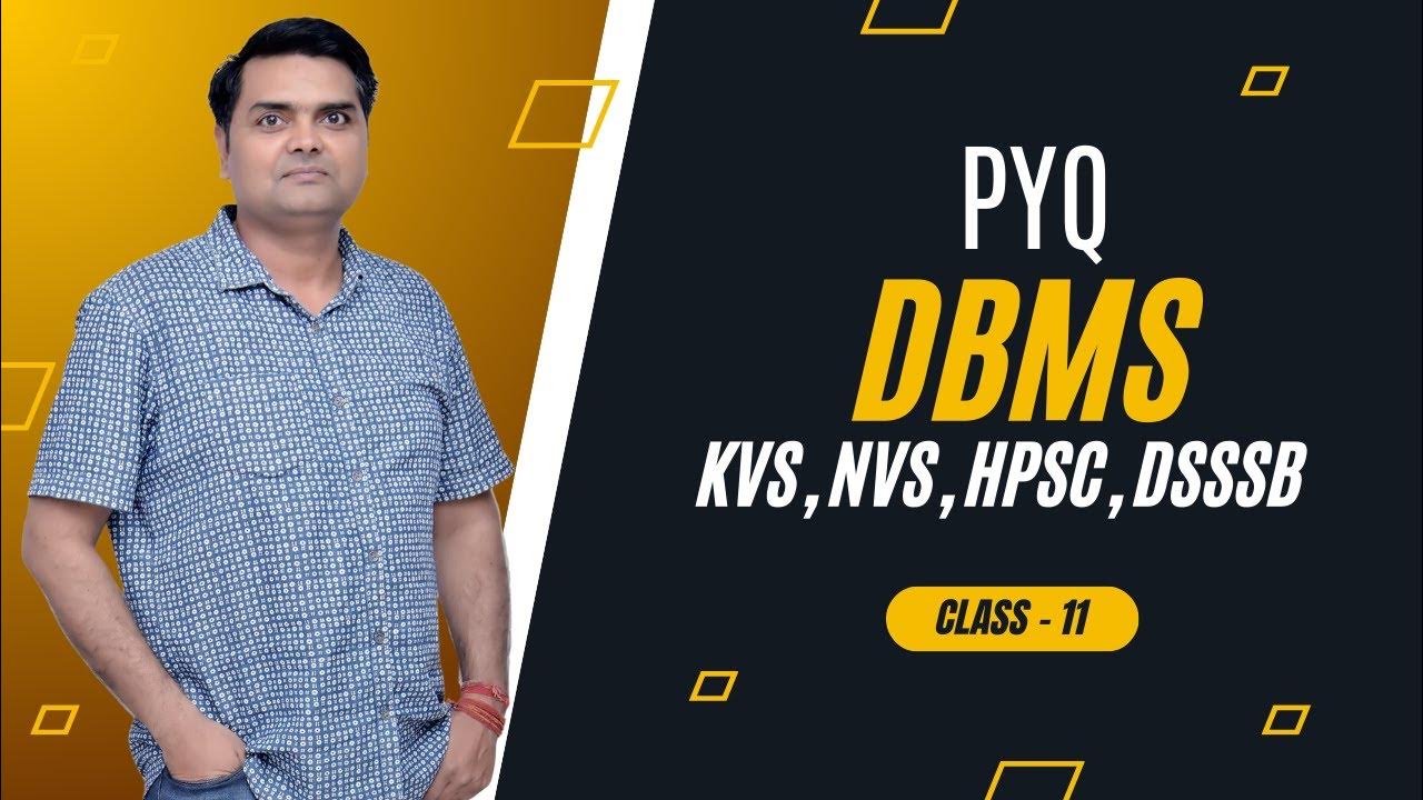 11 - DBMS - PYQ - YouTube